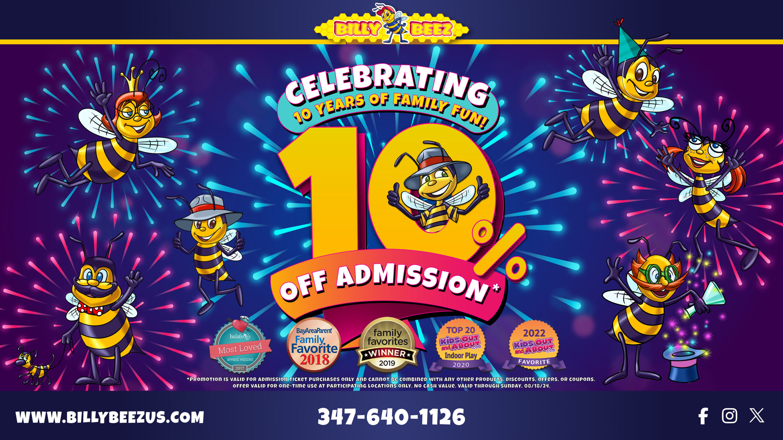 Billy Beez The Kids Choice Celebrating 10 years of family fun. 10% off ...